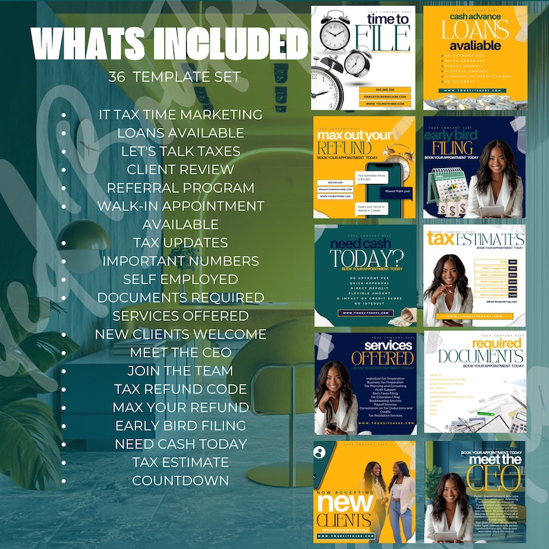 Tax Flyers, Tax Time Flyers, Tax Informational Post, Tax Bundle Flyers ...