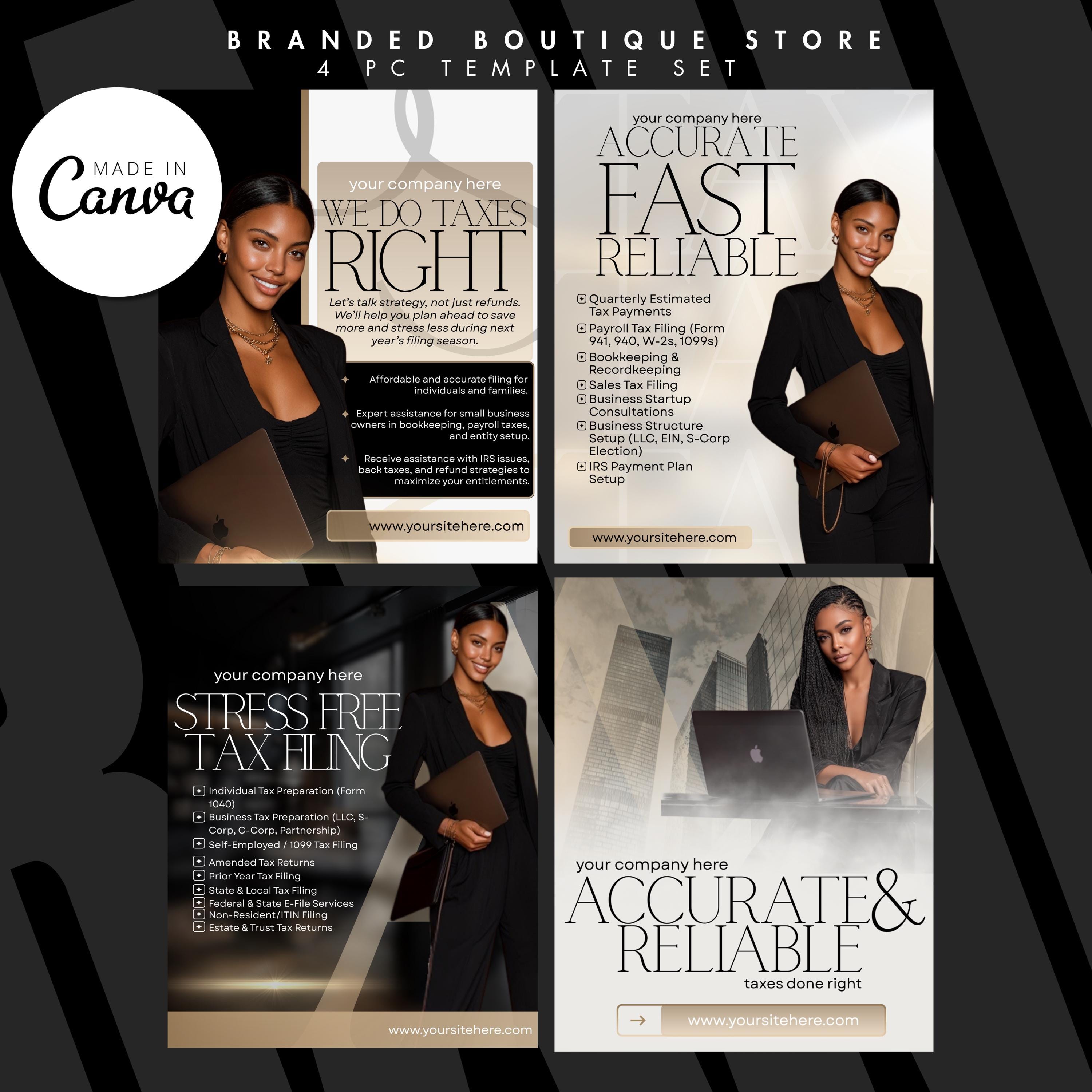 Tax Flyers, Tax Time Flyers, Tax Informational Post, Tax Bundle Flyers ...