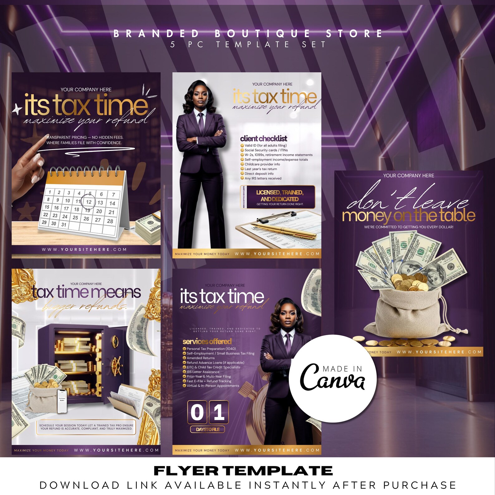 Tax Prep Flyer, Tax Flyers, Tax Time Flyers, Tax Informational Post ...