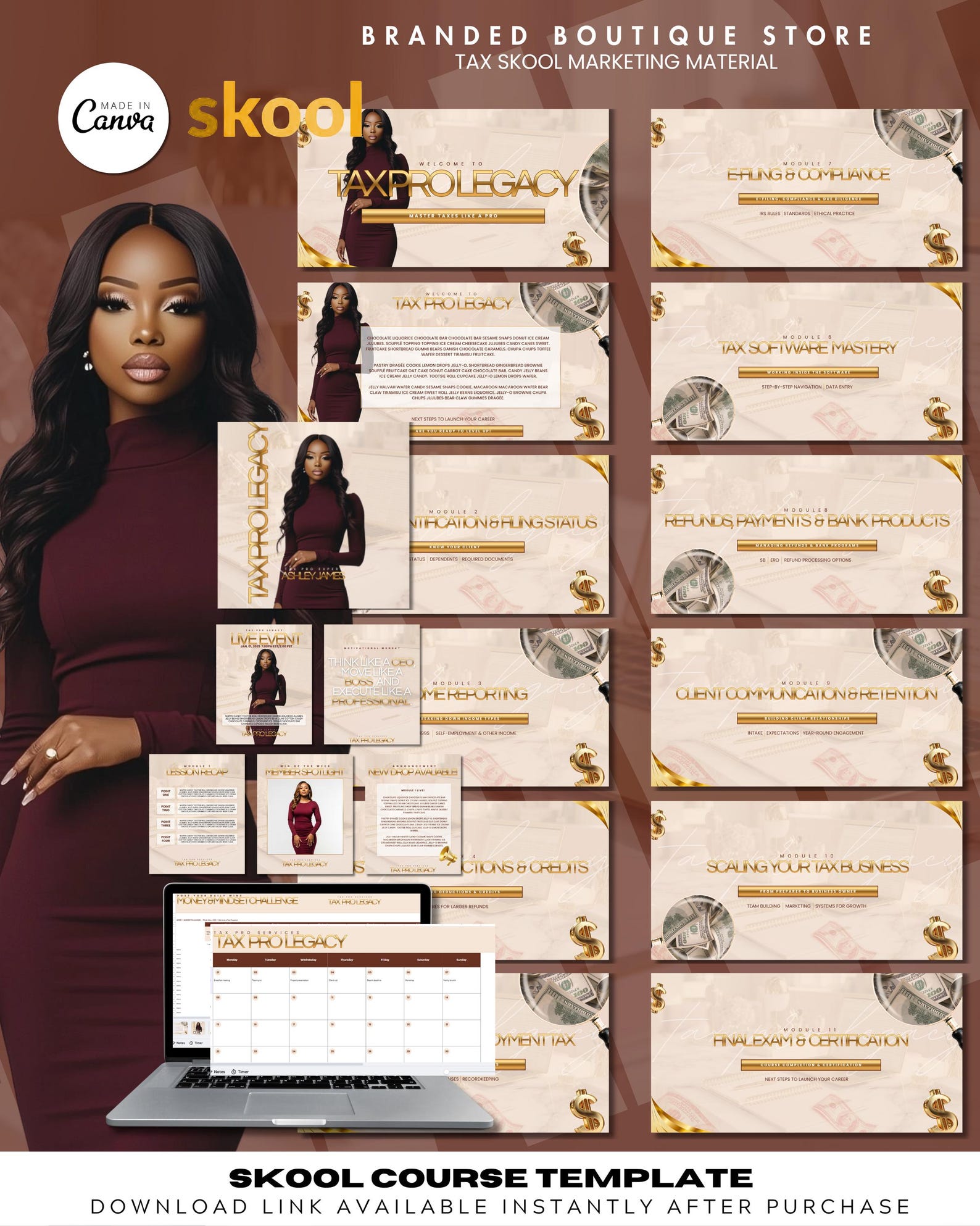 Tax Skool Course Banner Template, Skool Course Marketing, Skool Course ...