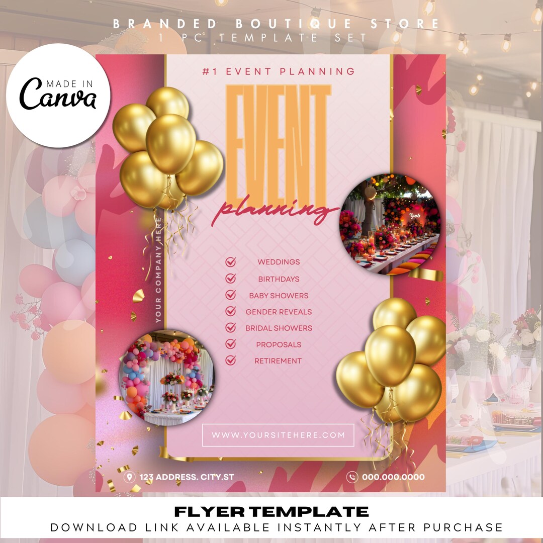 Party Planner Flyer, Event Coordinator Flyer, Event Planner, Wedding ...