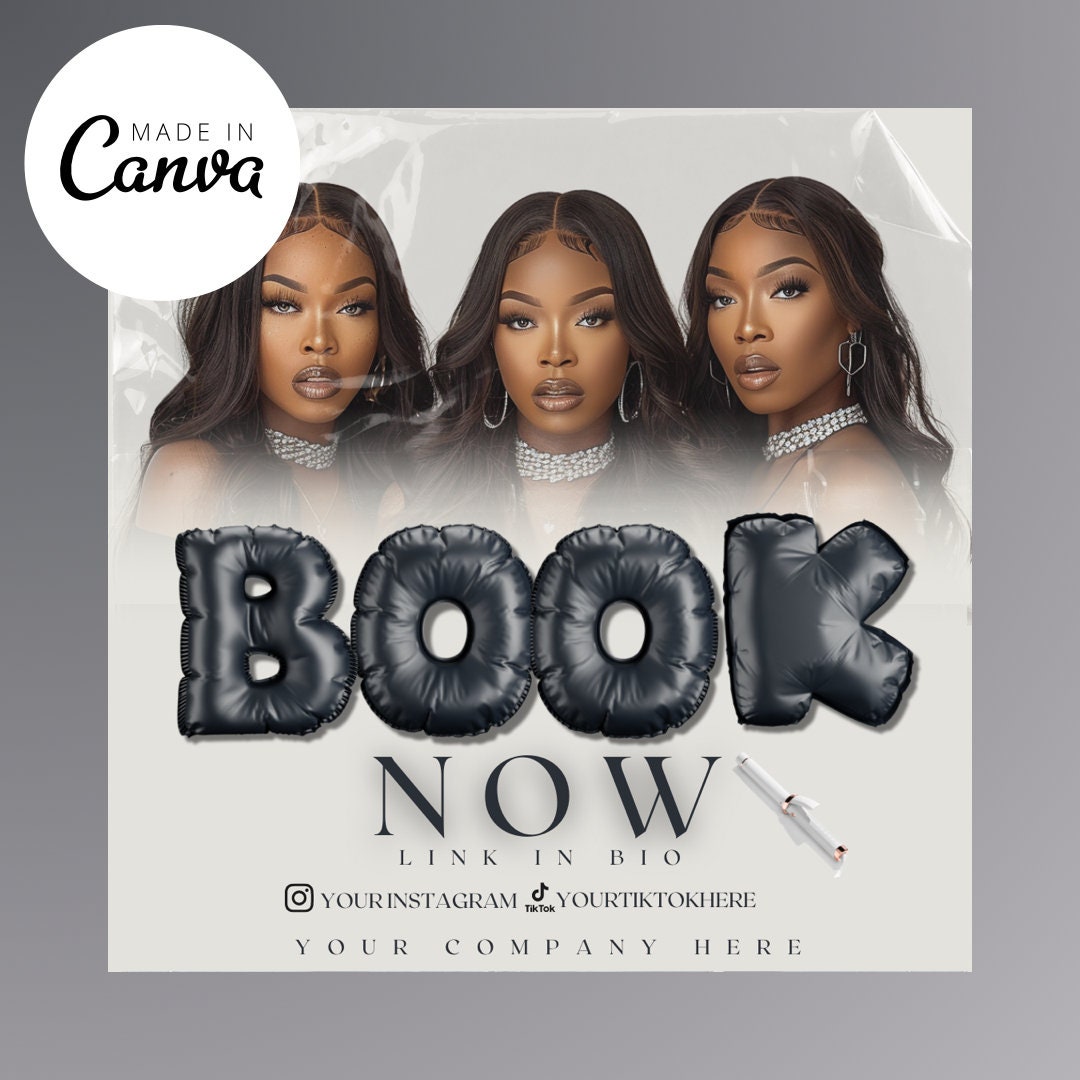 Book Now Flyer, Digital Flyer, DIY Flyers, Book Now Template, Canva ...