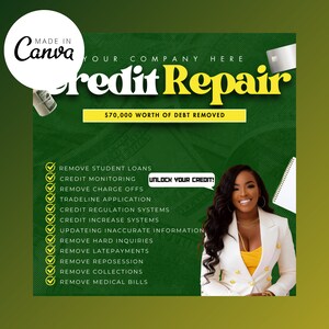 Credit Repair Social Media Post, Social Media Marketing, Credit ...