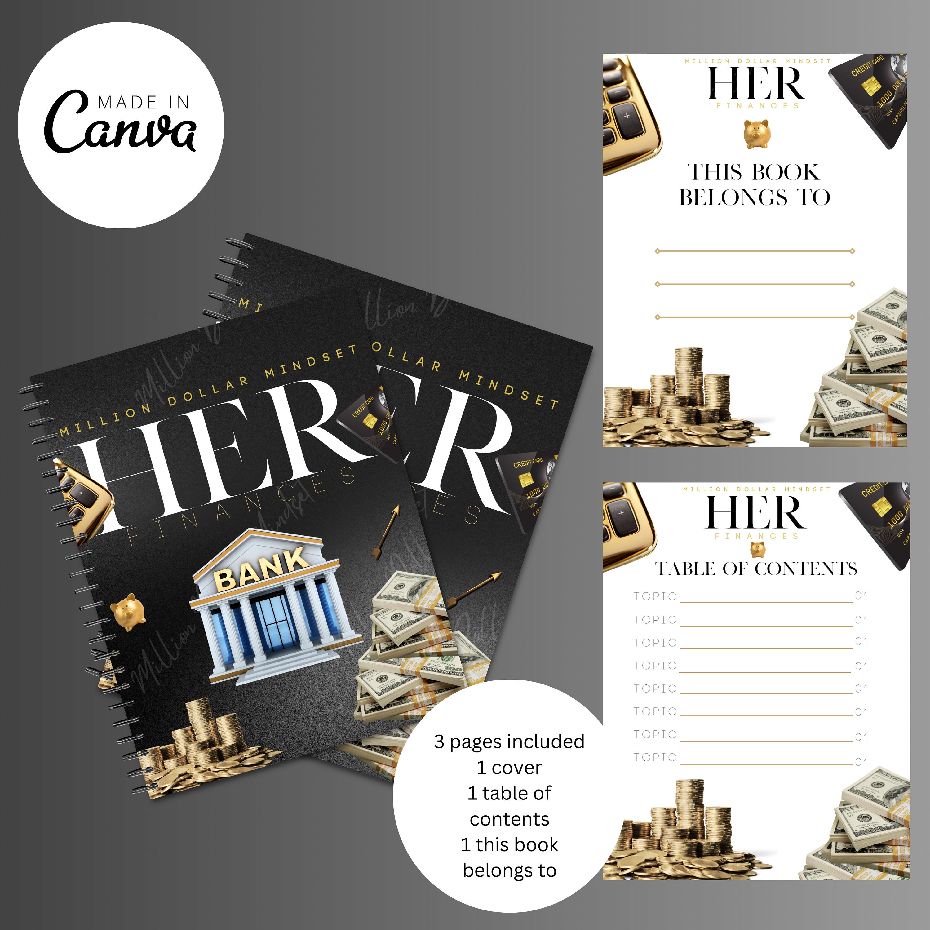 Ebook Finance Cover Template, Canva Template, Social Media Ebook Cover ...