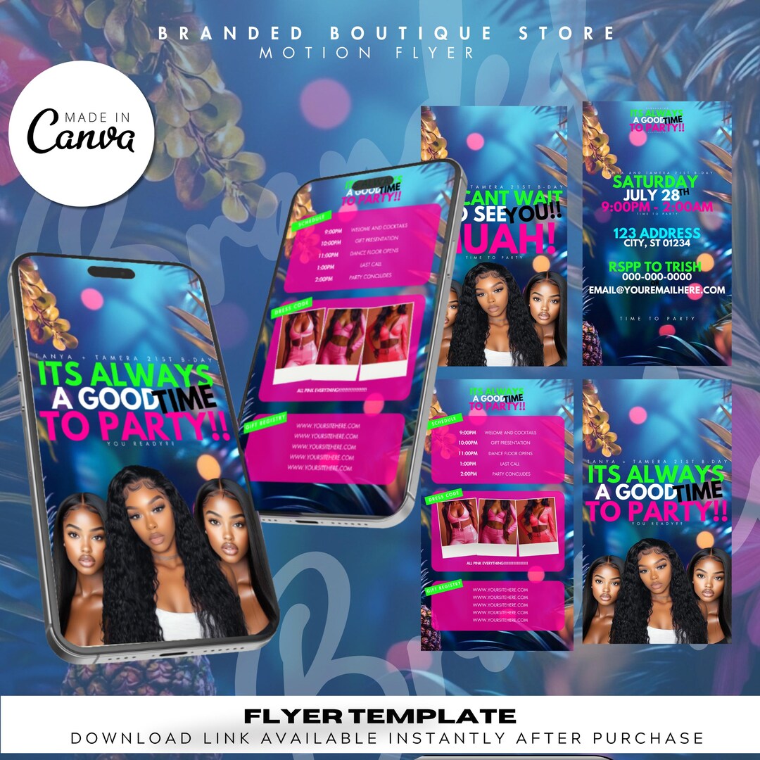 Motion Party Birthday Invitation, Motion Invitation, Video Invitation ...