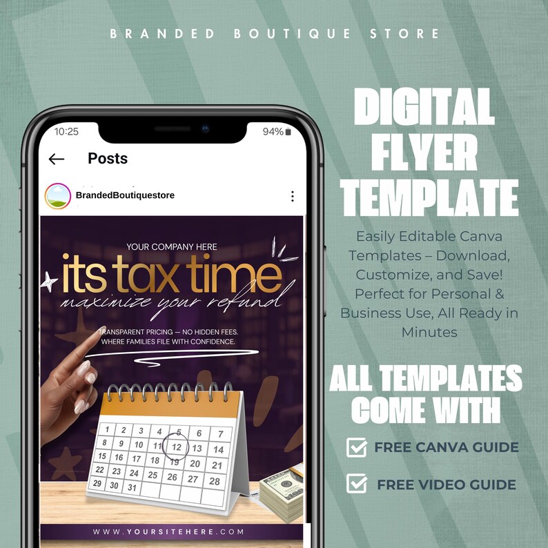 Tax Prep Flyer, Tax Flyers, Tax Time Flyers, Tax Informational Post ...