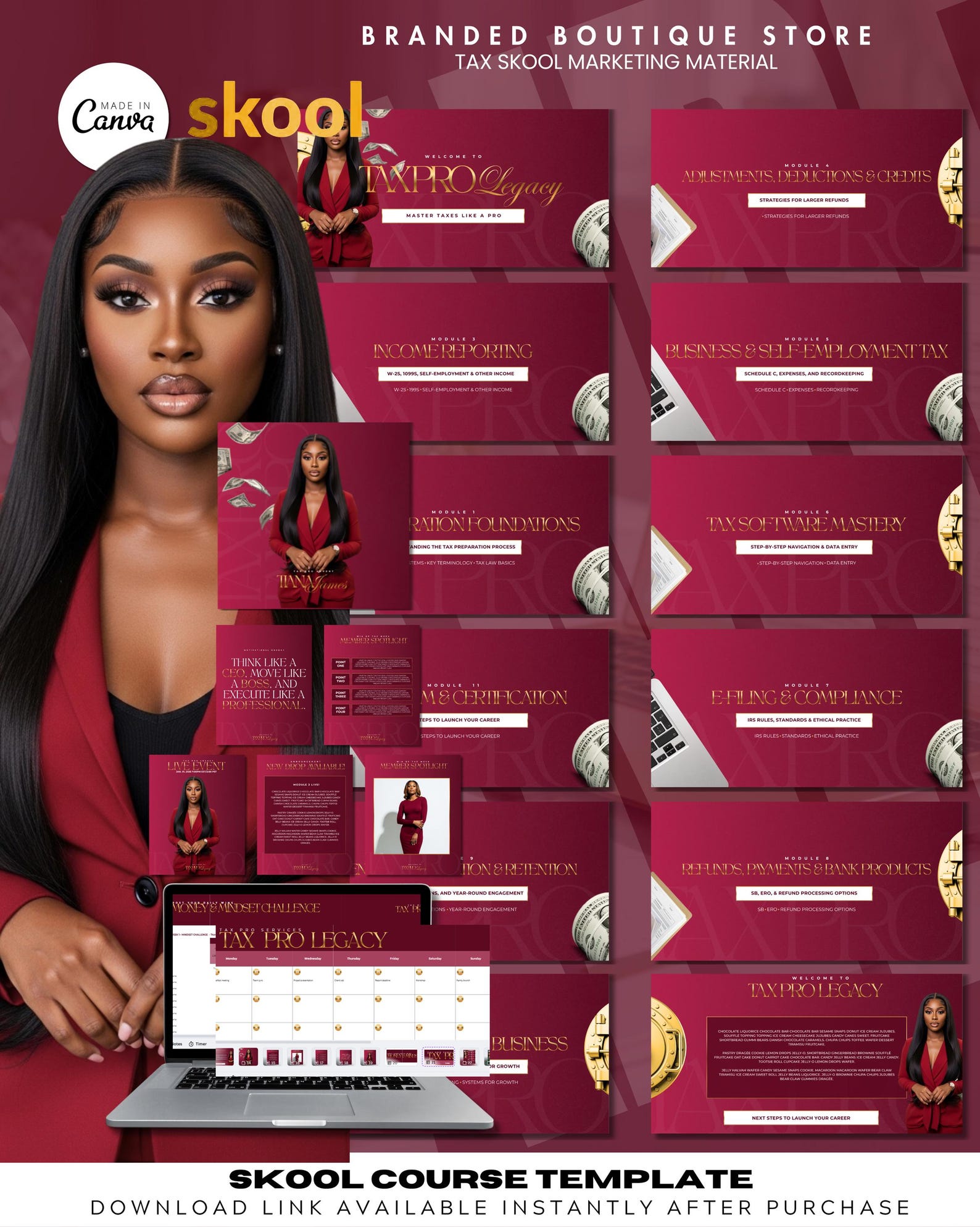 Tax Skool Course Banner Template, Skool Course Marketing, Skool Course ...
