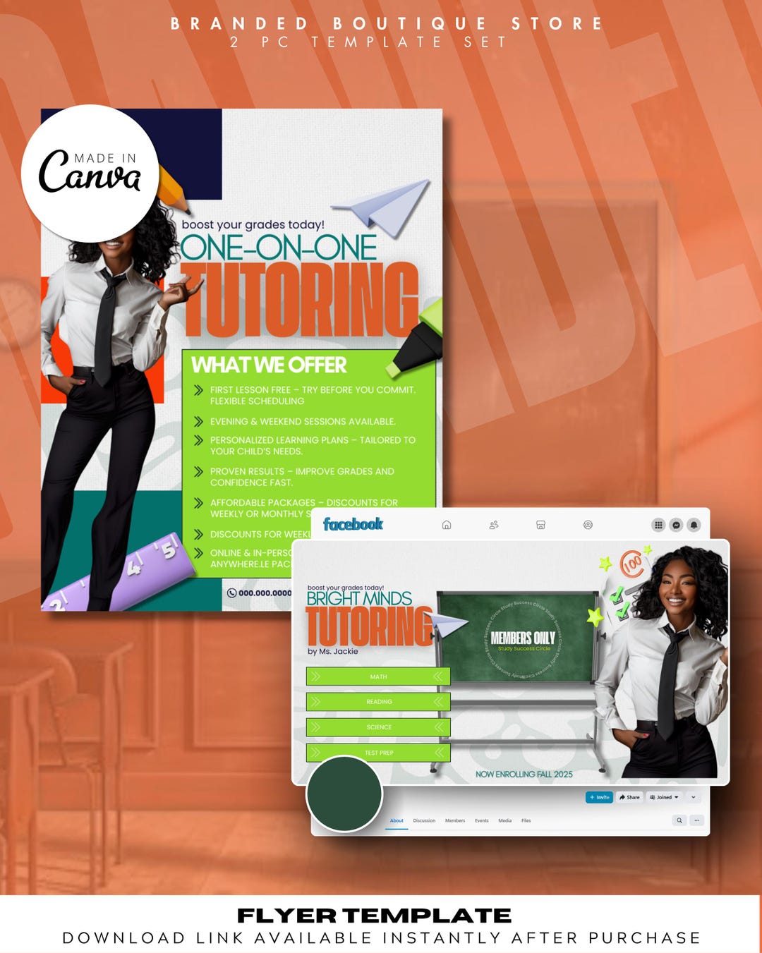 Tutoring Service Flyer, Summer Tutor Flyer, Elementary Tutor, Middle ...