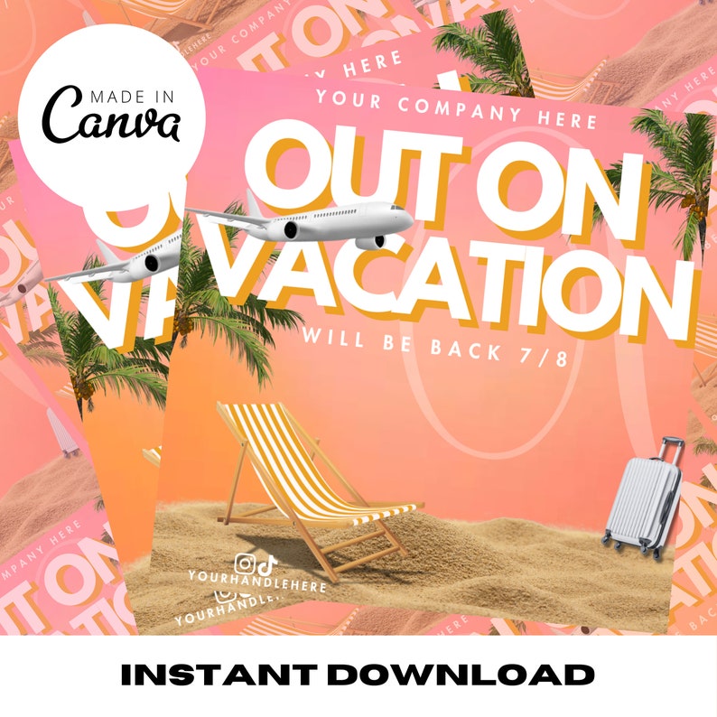 Vacation Flyer for Business, Books Closed, Vacation Flyer, Out on ...