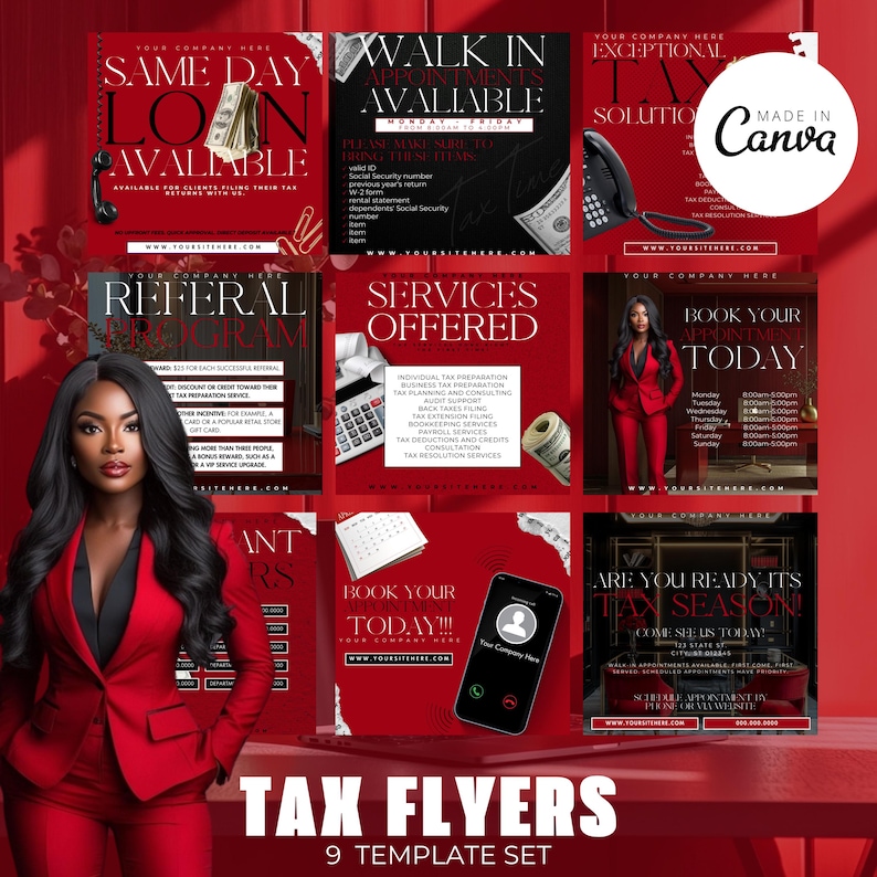 Tax Flyers, Tax Time Flyers, Tax Informational Post, Tax Bundle Flyers ...