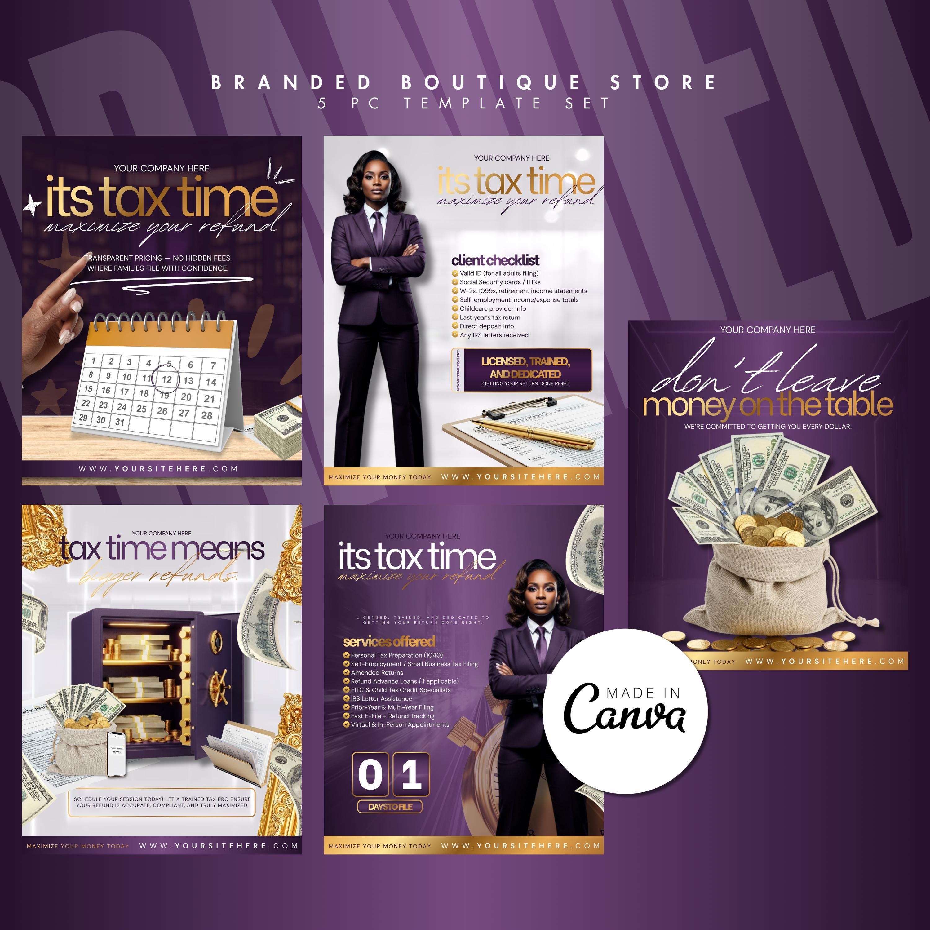Tax Prep Flyer, Tax Flyers, Tax Time Flyers, Tax Informational Post ...