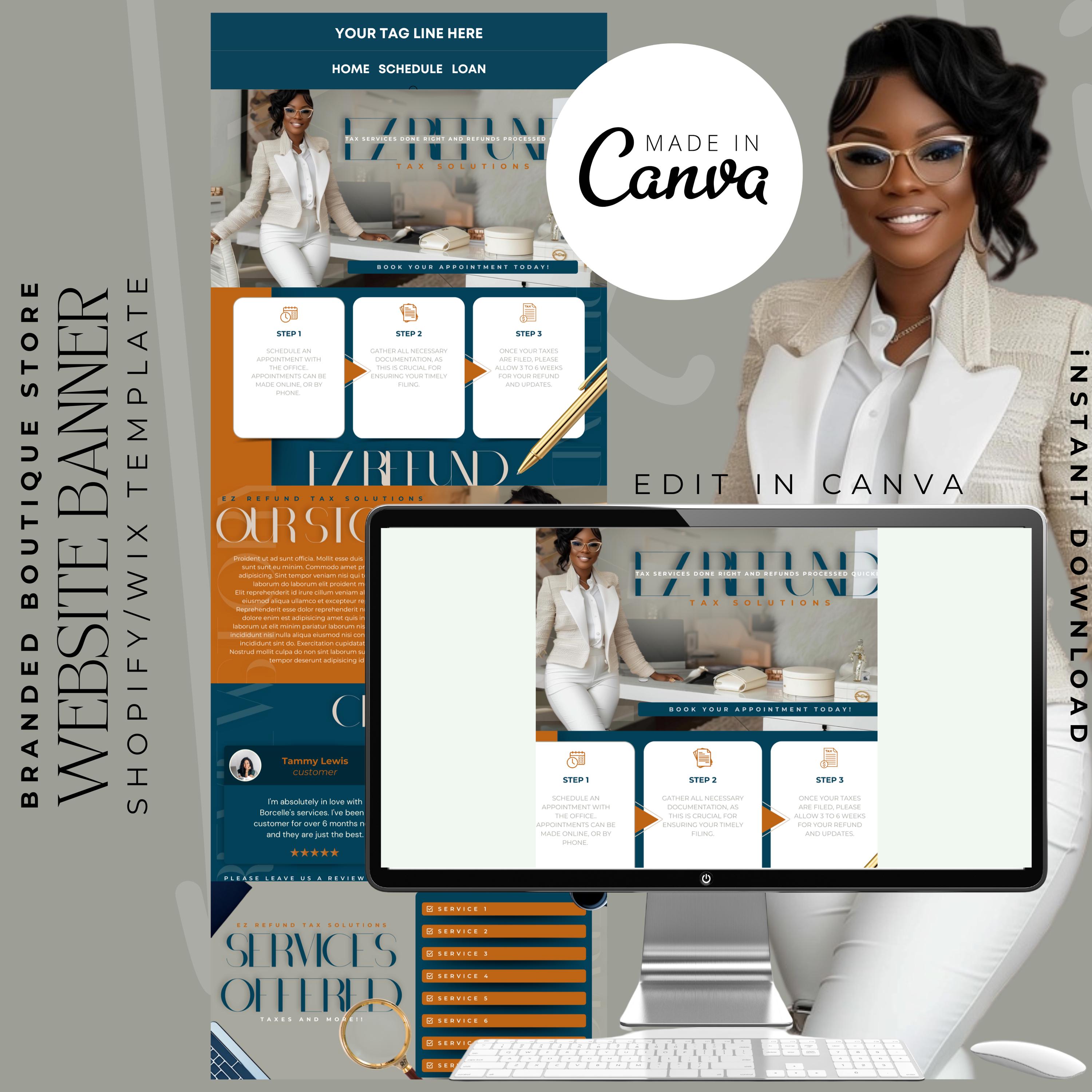 Tax Website Template, Tax Preparer Website Template, Tax Website ...