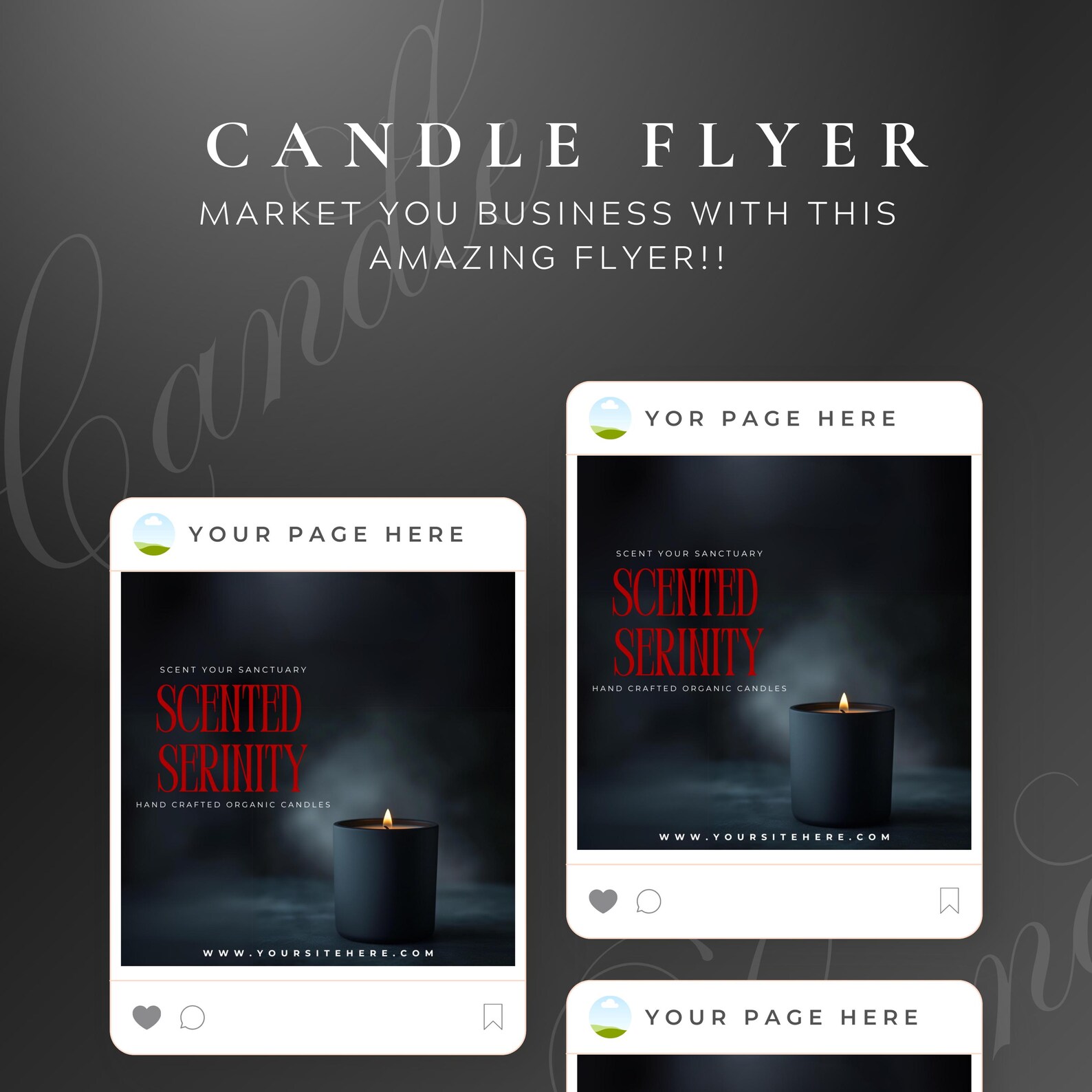Candle Flyer, Candle Shop Flyer, New Release Flyer, DIY Flyer, Canva ...