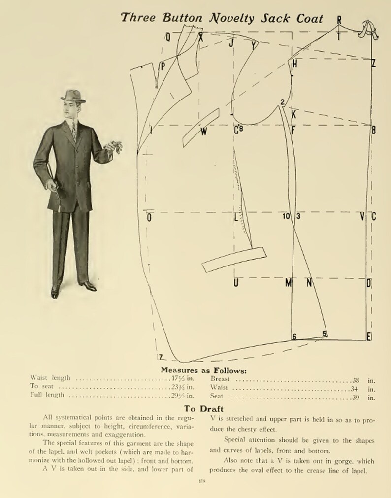 Design Your Own Clothes Mens TAILORING and TUXEDO PATTERNS - Etsy