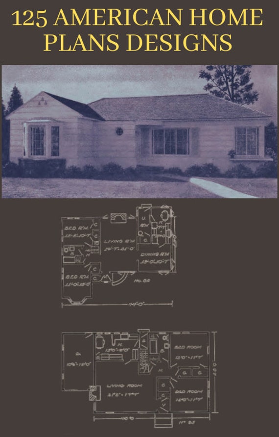125 American Home PLANS Designs Complete Building Plans - Etsy