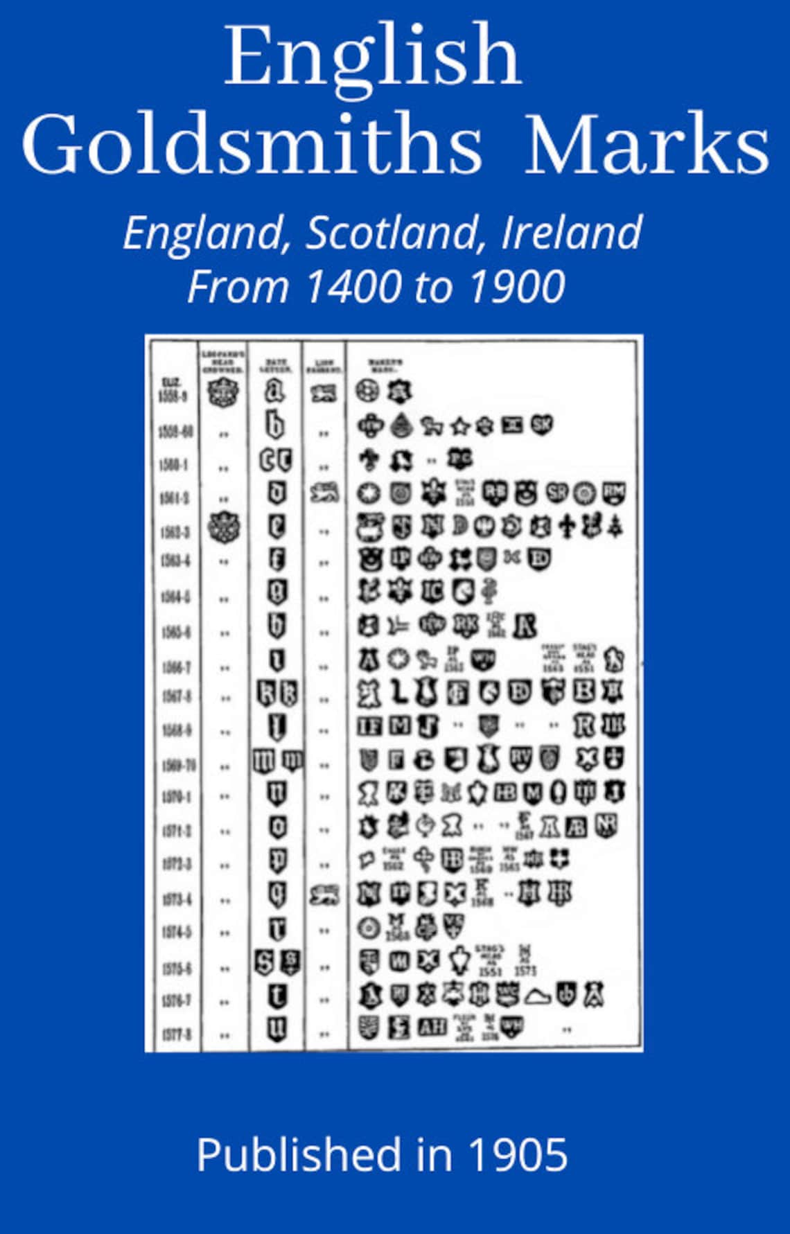 English Goldsmiths Marks From 1400 to 1900 - Rare Vintage Book Whit ...