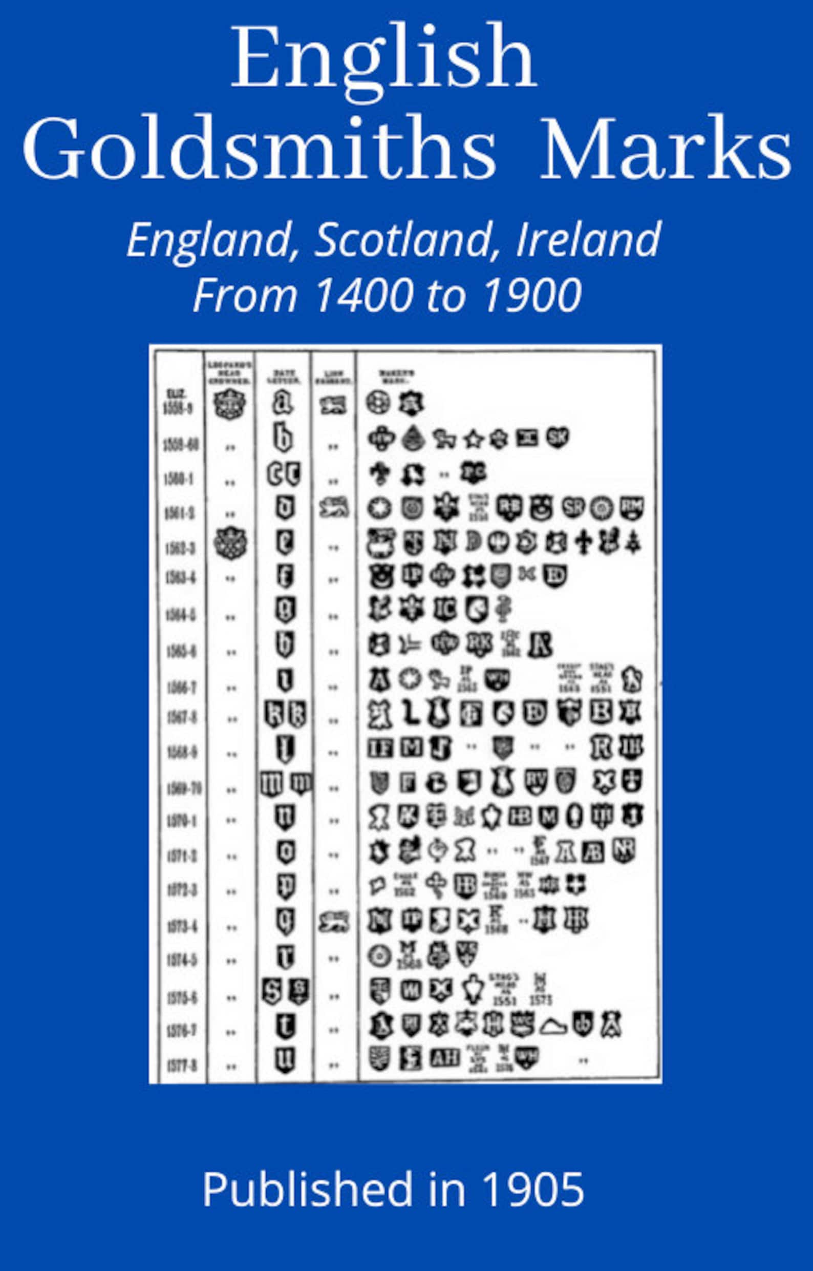 English Goldsmiths Marks From 1400 to 1900 - Rare Vintage Book Whit ...