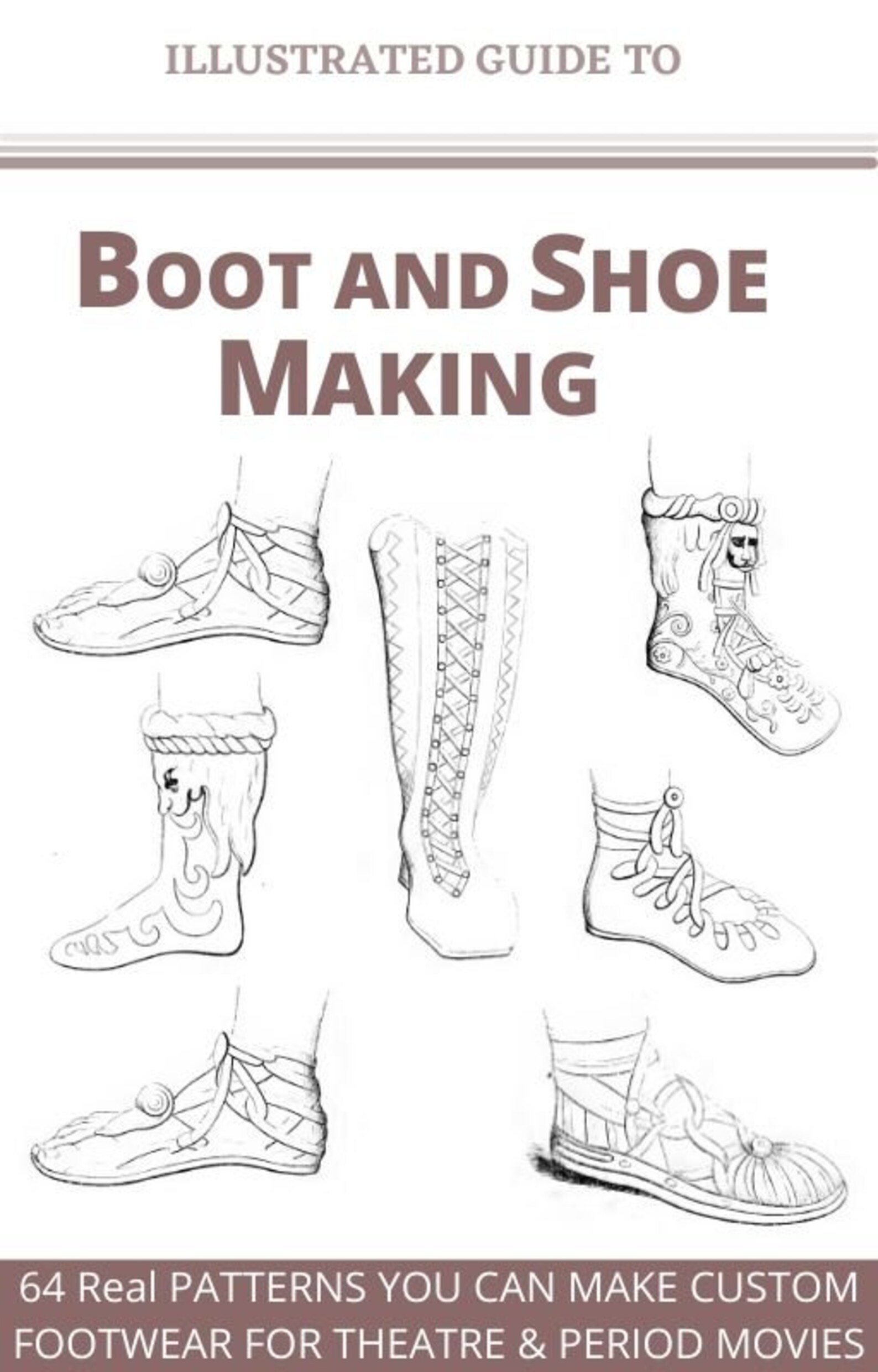 64 Rare SHOE & BOOT PATTERNS Illustrated Book How to Do Boot and Shoe ...