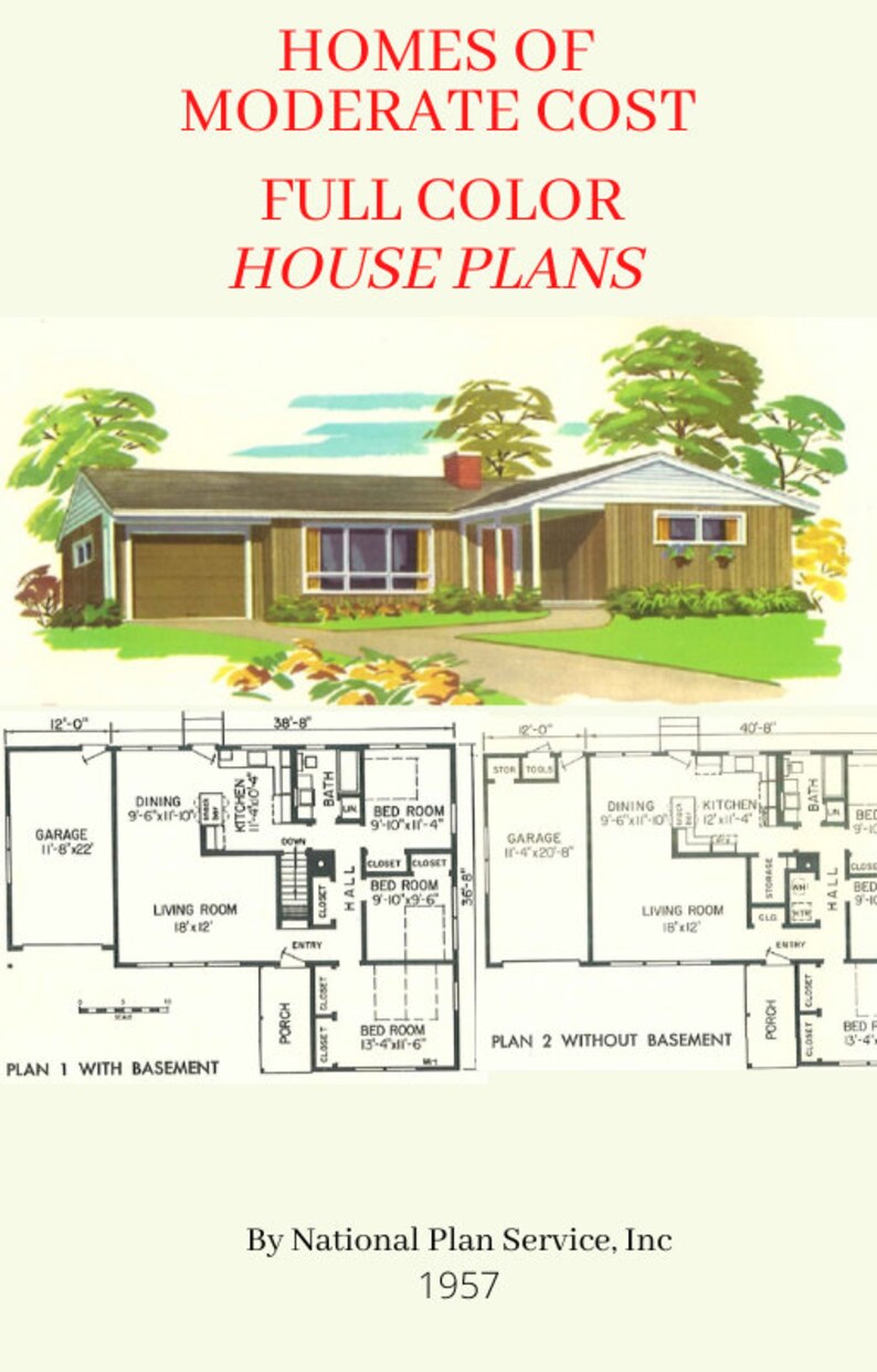 Homes of Moderate Cost FULL COLOR PLAN Book With 53 American House ...