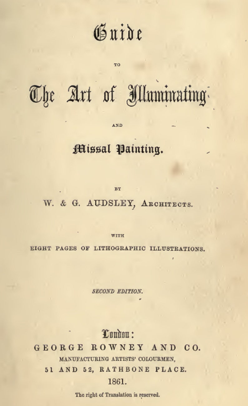 The Art of Illuminating and Missal Painting Ornamental Illuminations ...