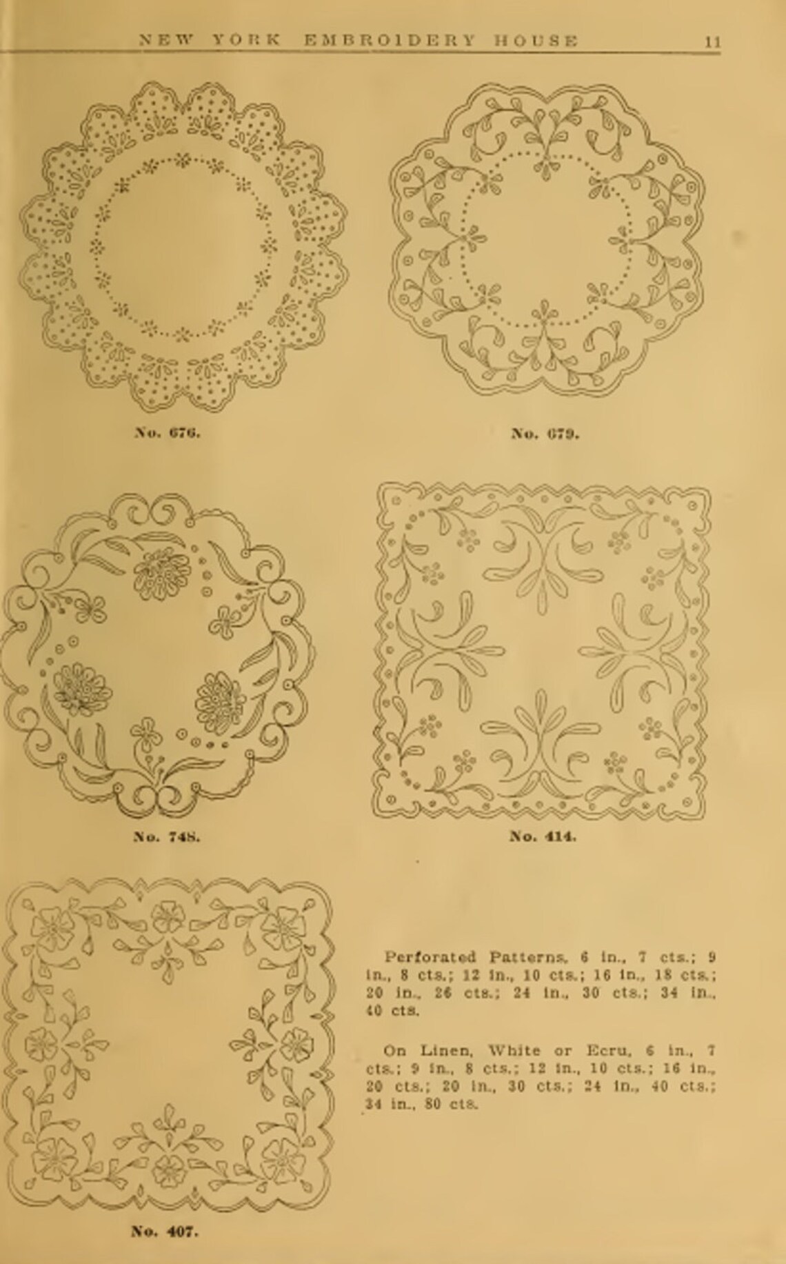 265 Embroidery Patterns Designs Embroidery Hints Instructions Are ...