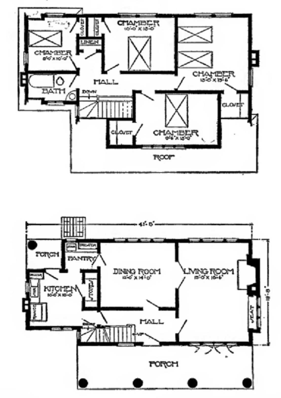 A Book of HOUSE PLANS - Floor Plans for Original Designs of Various ...