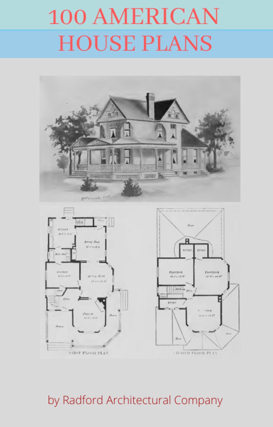 100 AMERICAN HOUSE PLANS - Blue Prints Floor Plans Elevations Roof ...