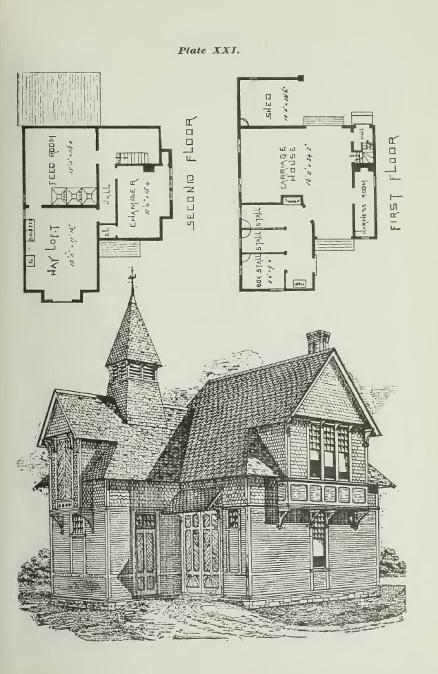 26 VICTORIAN American ARCHITECTURE Building PLANS Houses Churches Barn ...