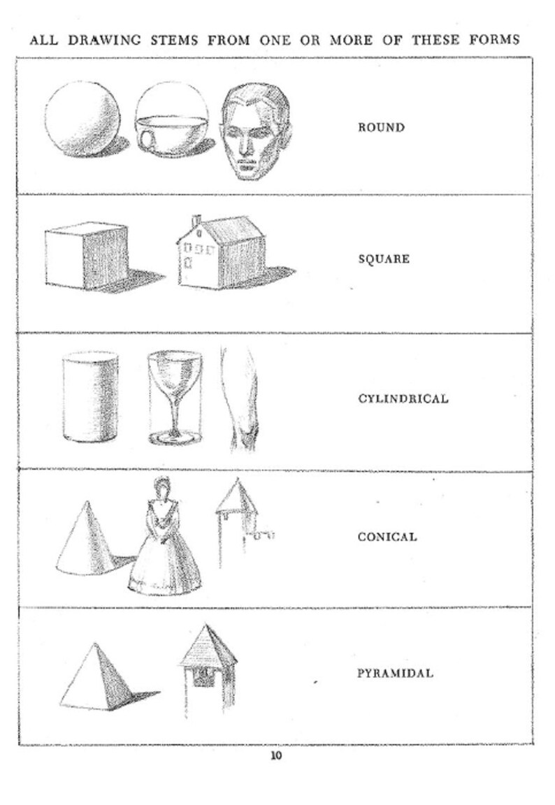 DIY How to Master the Art of Three-dimensional Drawing - Vintage Book ...