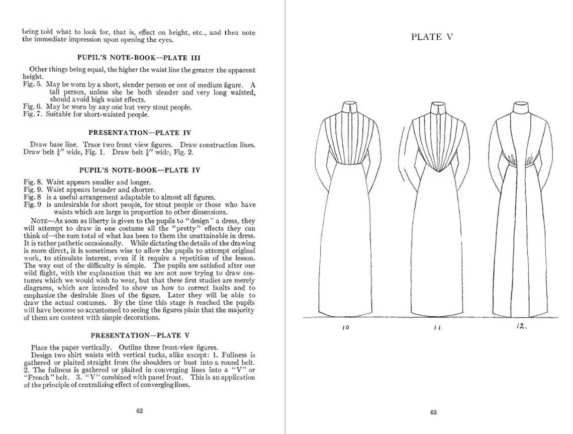 DESIGN PRINCIPLES for DRESSMAKING Illustrated Instructions Printable or ...