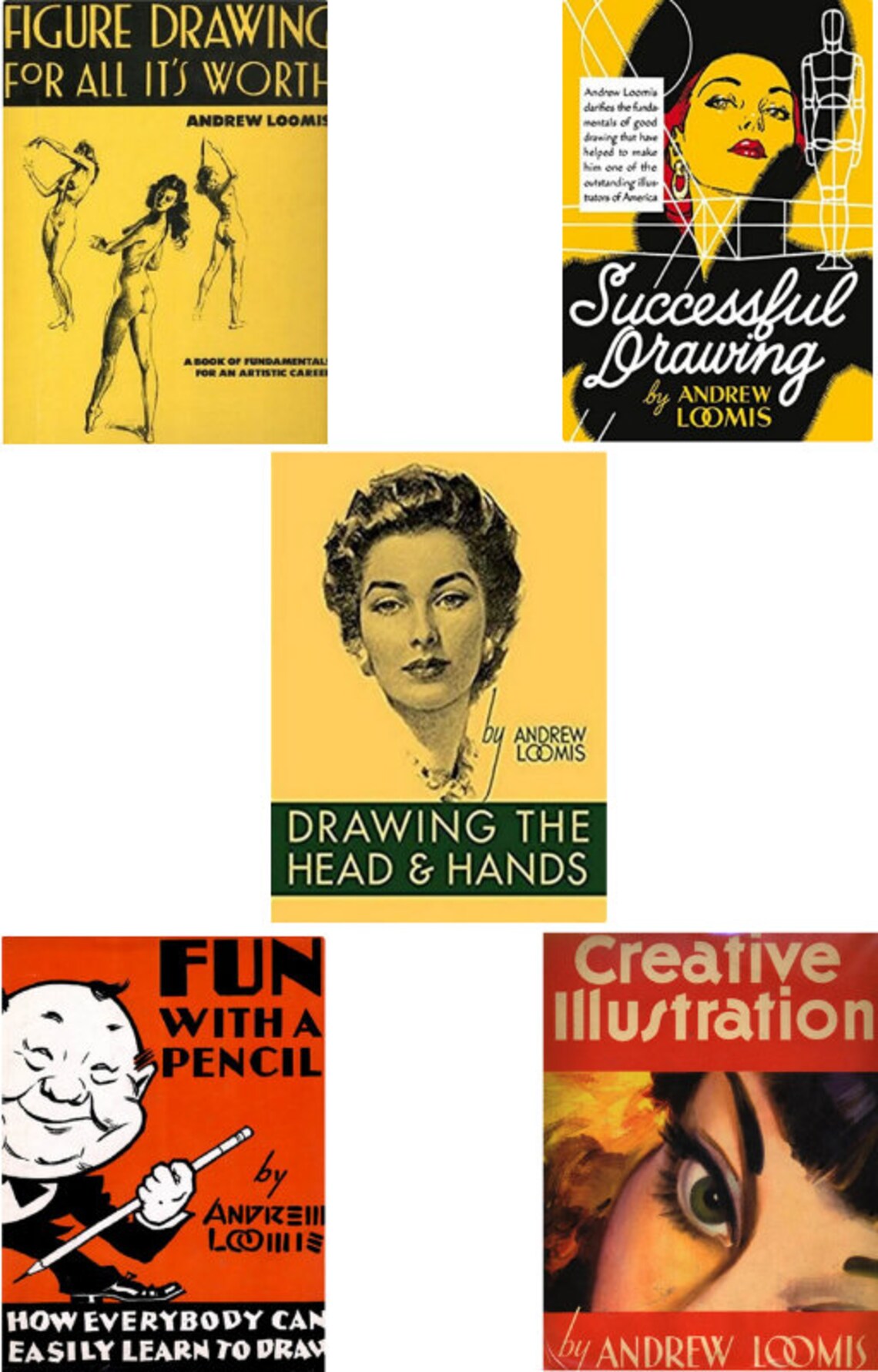 Collection of 5 Drawing Books by Andrew Loomis 5 Star - Etsy