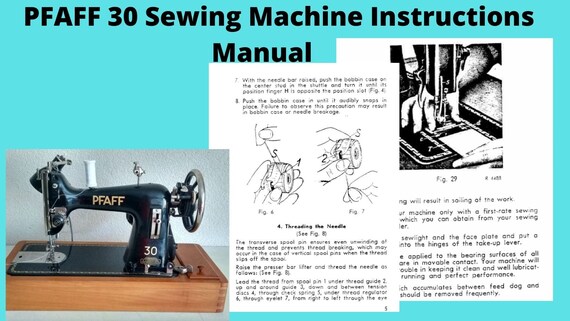 PFAFF 30 Sewing Machine Instruction Manual - Etsy