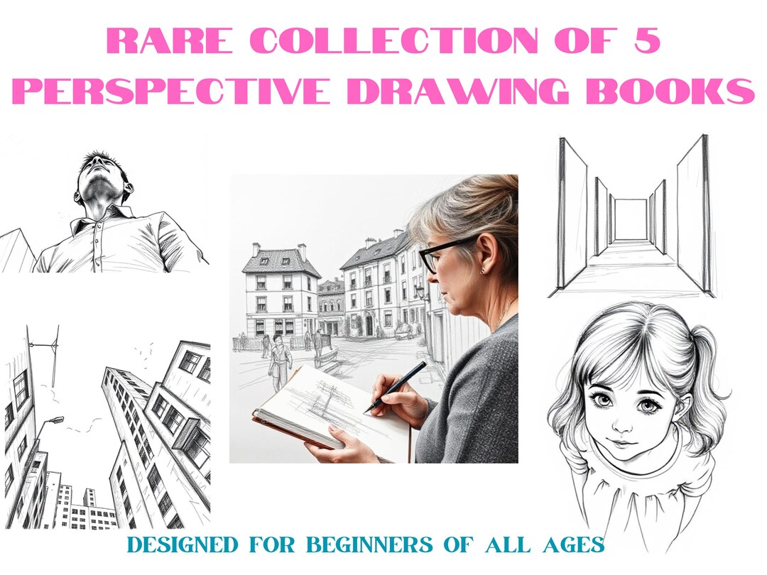 RARE COLLECTION of 5 PERSPECTIVE Drawing Books - Learn Perspective ...