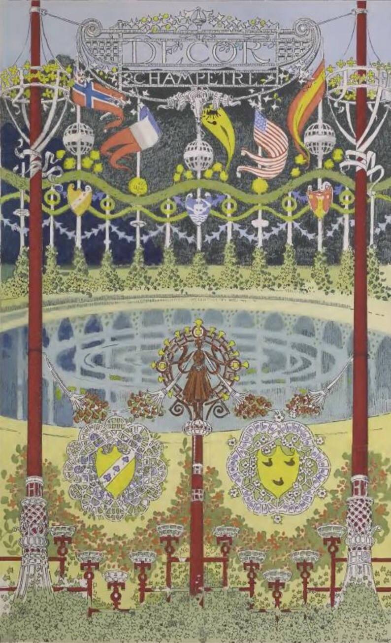 60 French ART NOUVEAU Designs by René Binet - Vintage 1921 Book ...