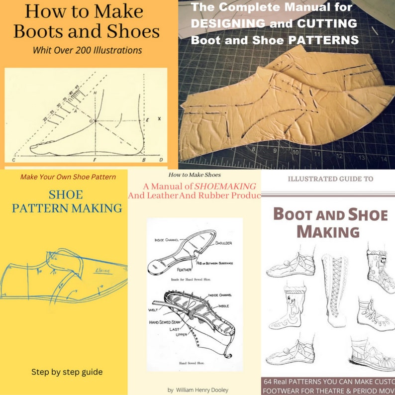 Collection of 5 SHOEMAKING Vintage Books - 5 STAR REVIEWS - Instant ...