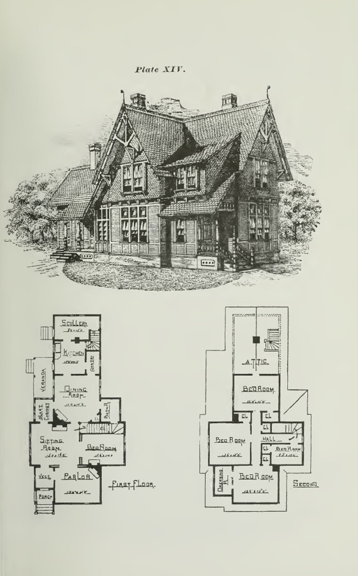 26 VICTORIAN American ARCHITECTURE Building PLANS Houses Churches Barn ...