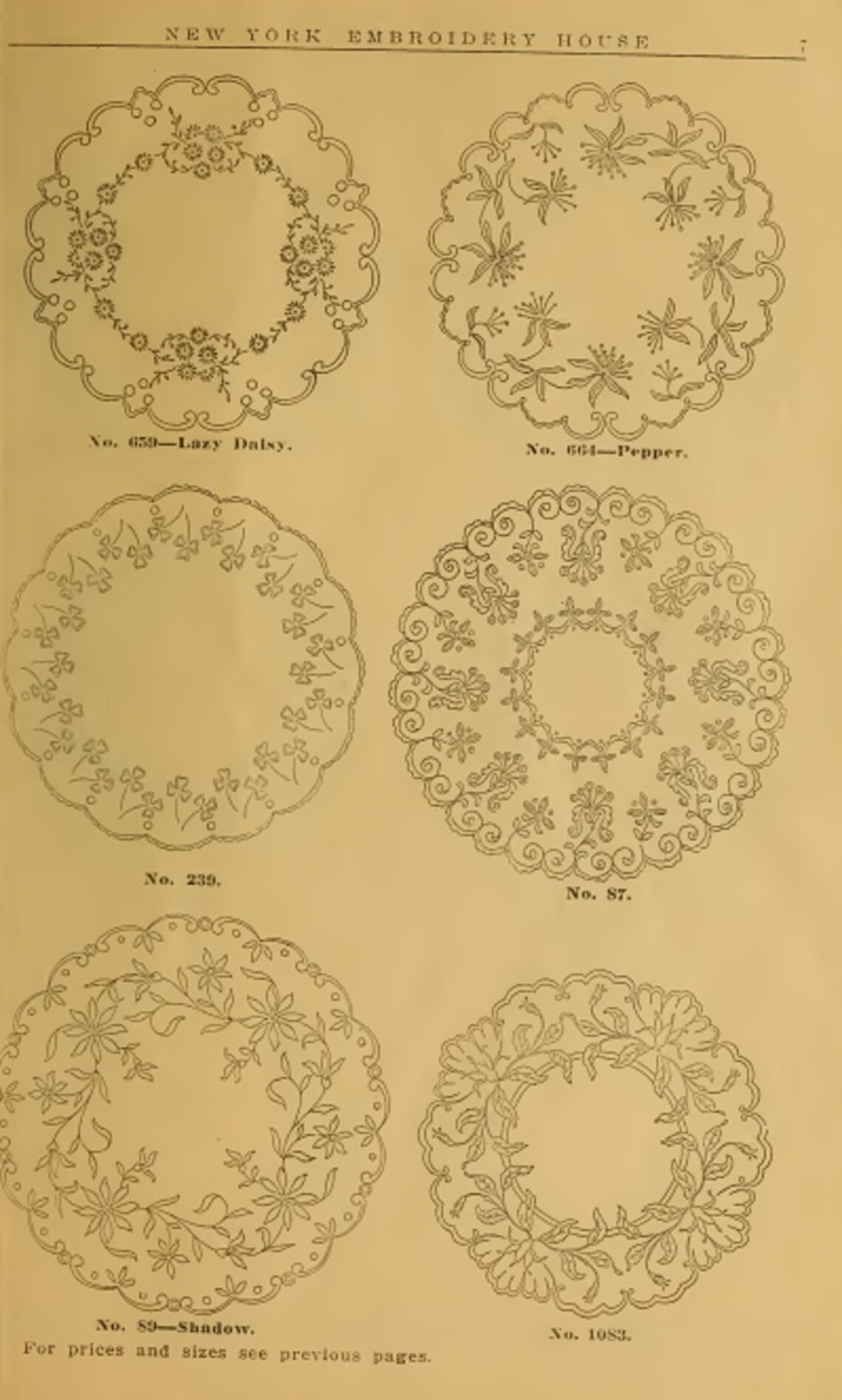 265 Embroidery Patterns Designs Embroidery Hints Instructions Are ...