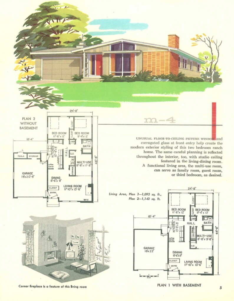 Homes of Moderate Cost FULL COLOR PLAN Book With 53 American House ...
