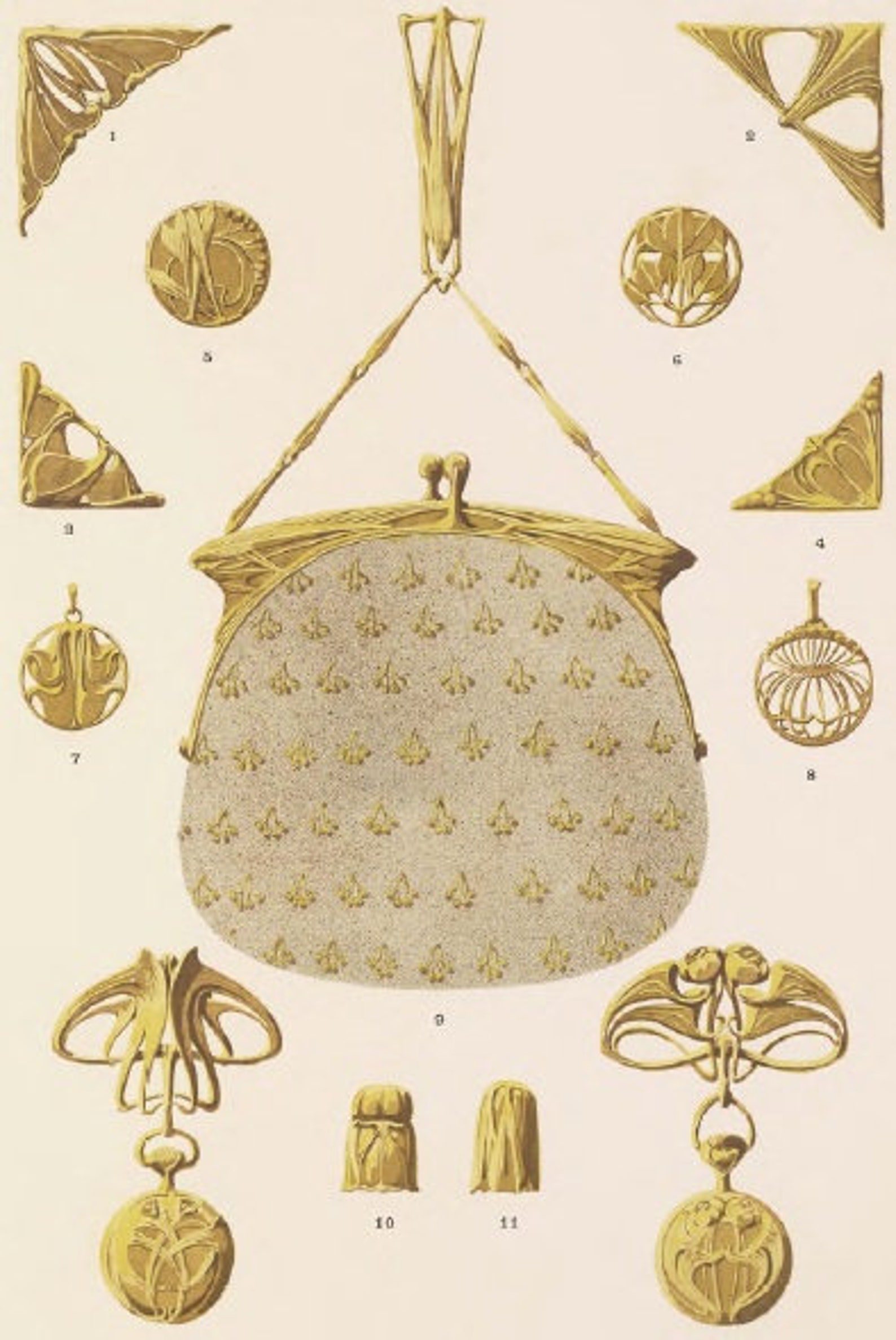 200 French ART NOUVEAU Jewelery Goldsmith PARIS Designs Illustrated ...