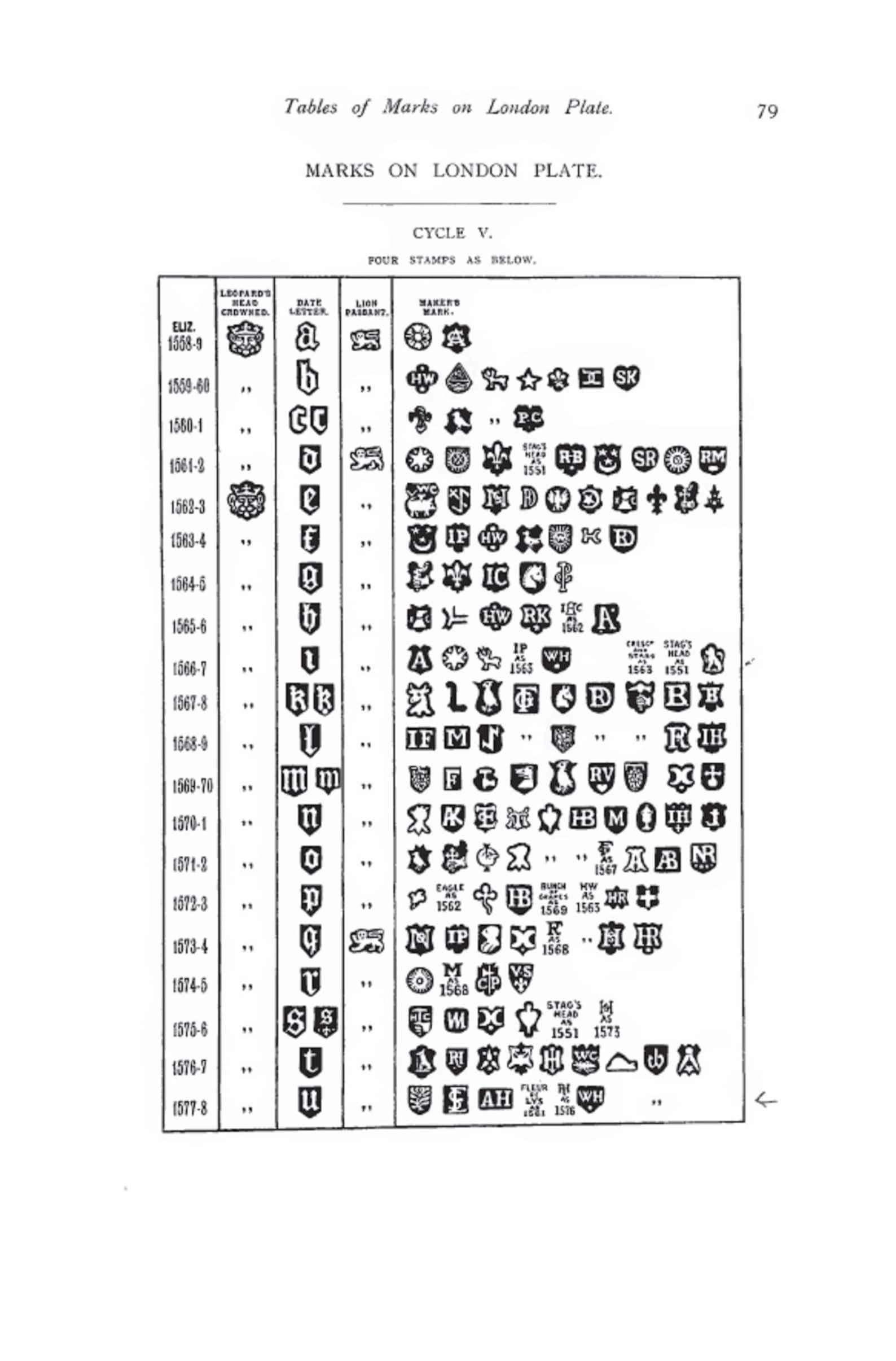 English Goldsmiths Marks From 1400 to 1900 - Rare Vintage Book Whit ...