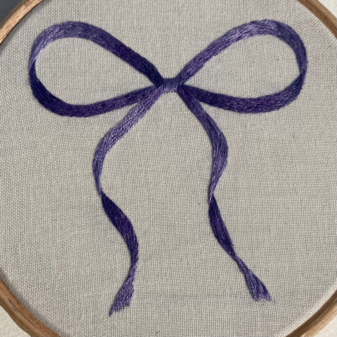 Lavender Ribbon - 4 Inch Hand Embroidery Thread Painting Lilac Purple ...