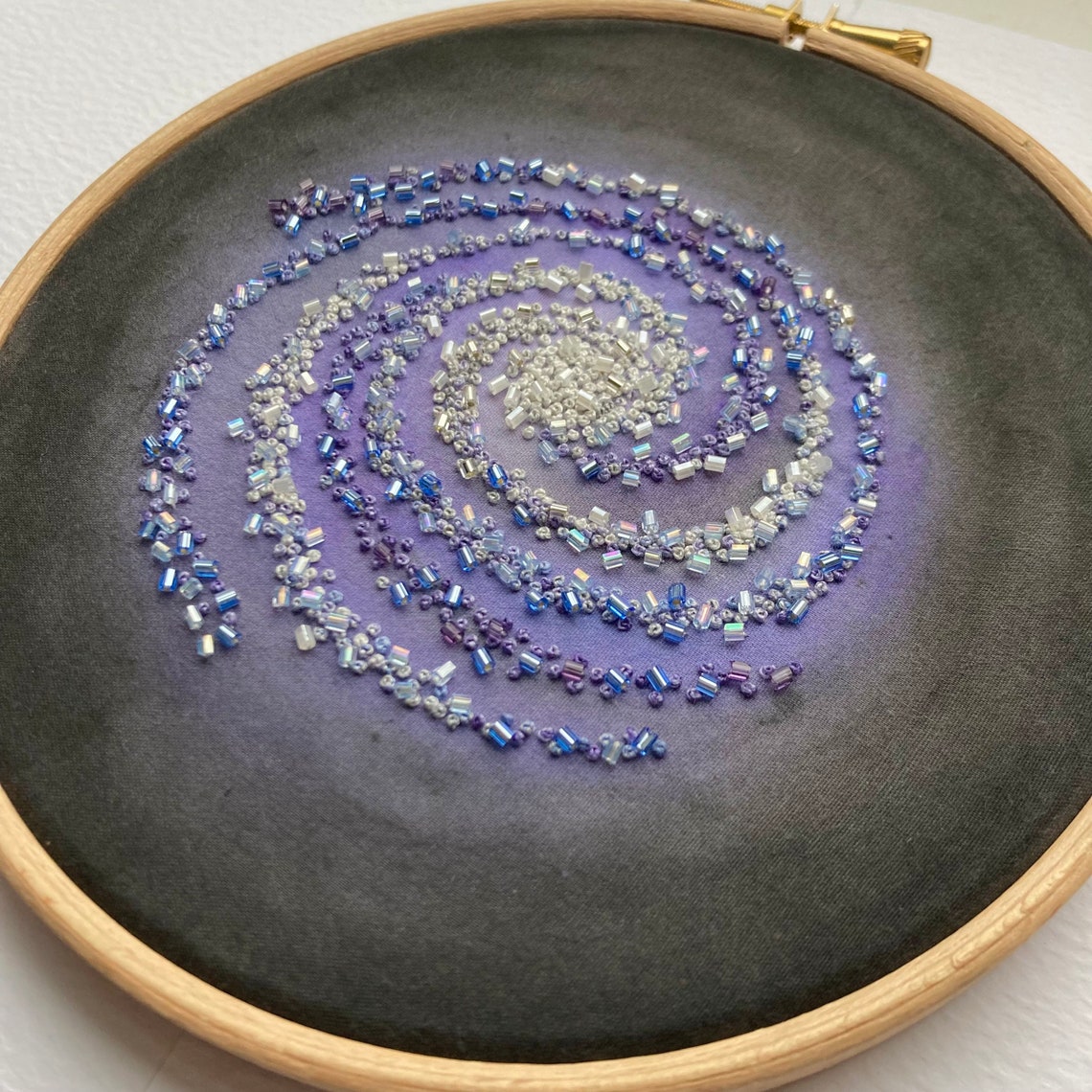 Milky Way 6 Inch Hand Embroidery Glass Beading Watercolour - Etsy