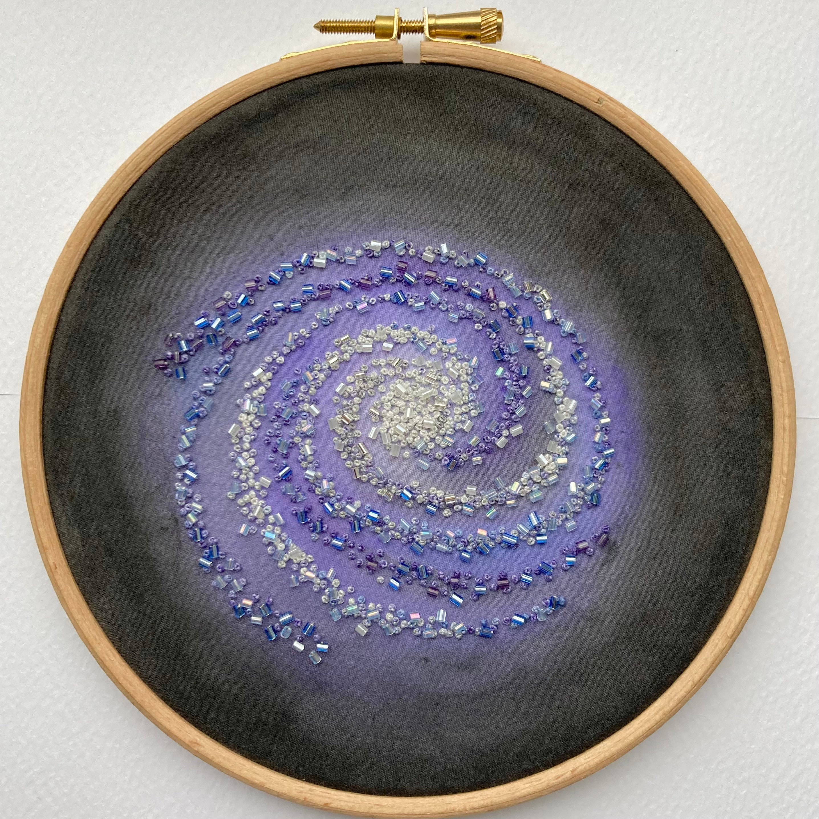 Milky Way 6 Inch Hand Embroidery, Glass Beading, Watercolour Sky ...