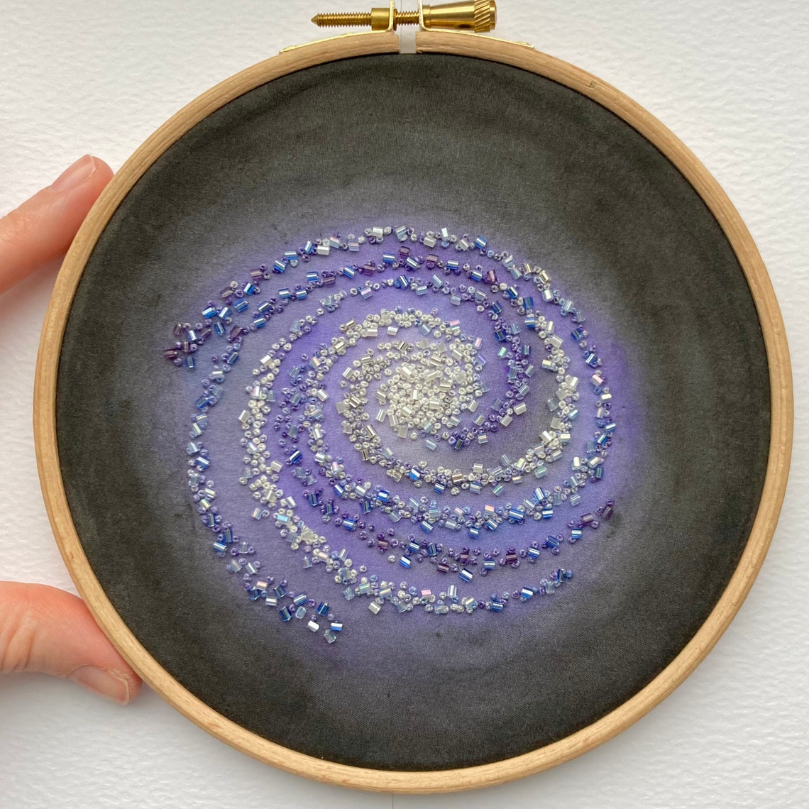 Milky Way 6 Inch Hand Embroidery Glass Beading Watercolour - Etsy