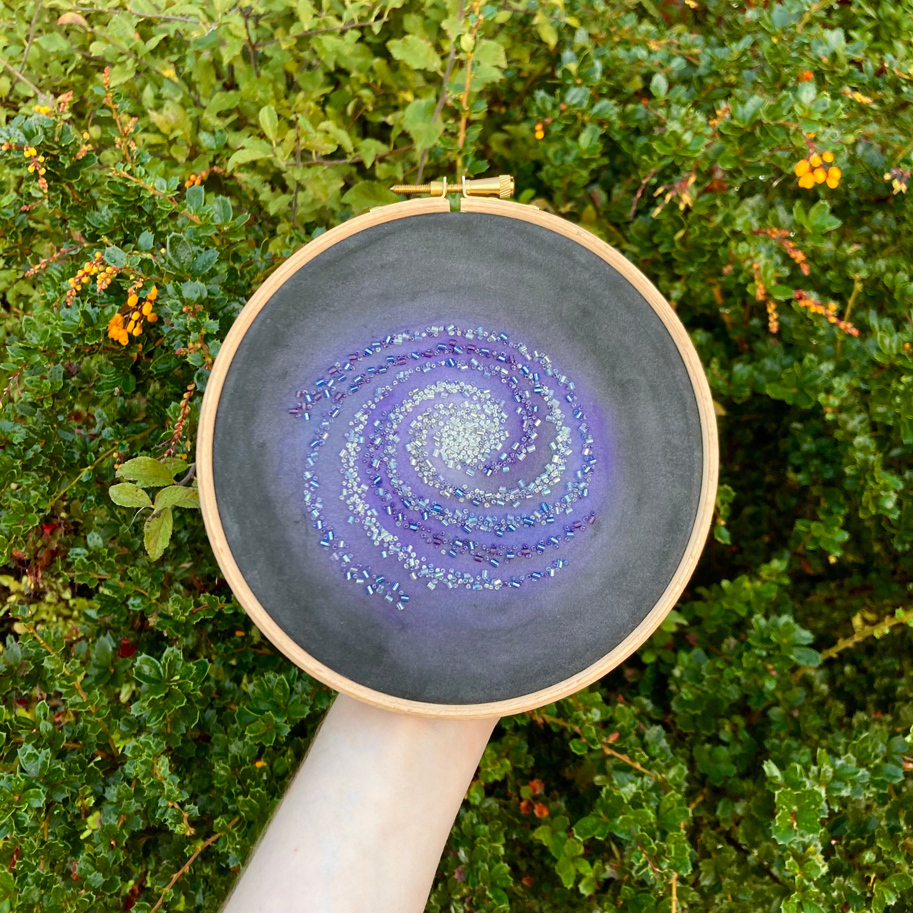 Milky Way 6 Inch Hand Embroidery Glass Beading Watercolour - Etsy