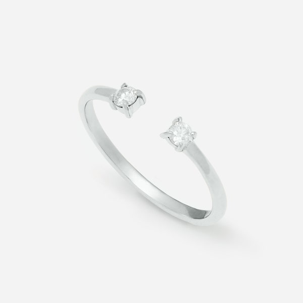 Diamond Cuff Ring - Etsy