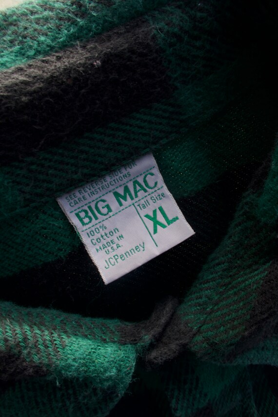Vintage Big Mac JCPenney Green Buffalo Plaid Flannel - Gem