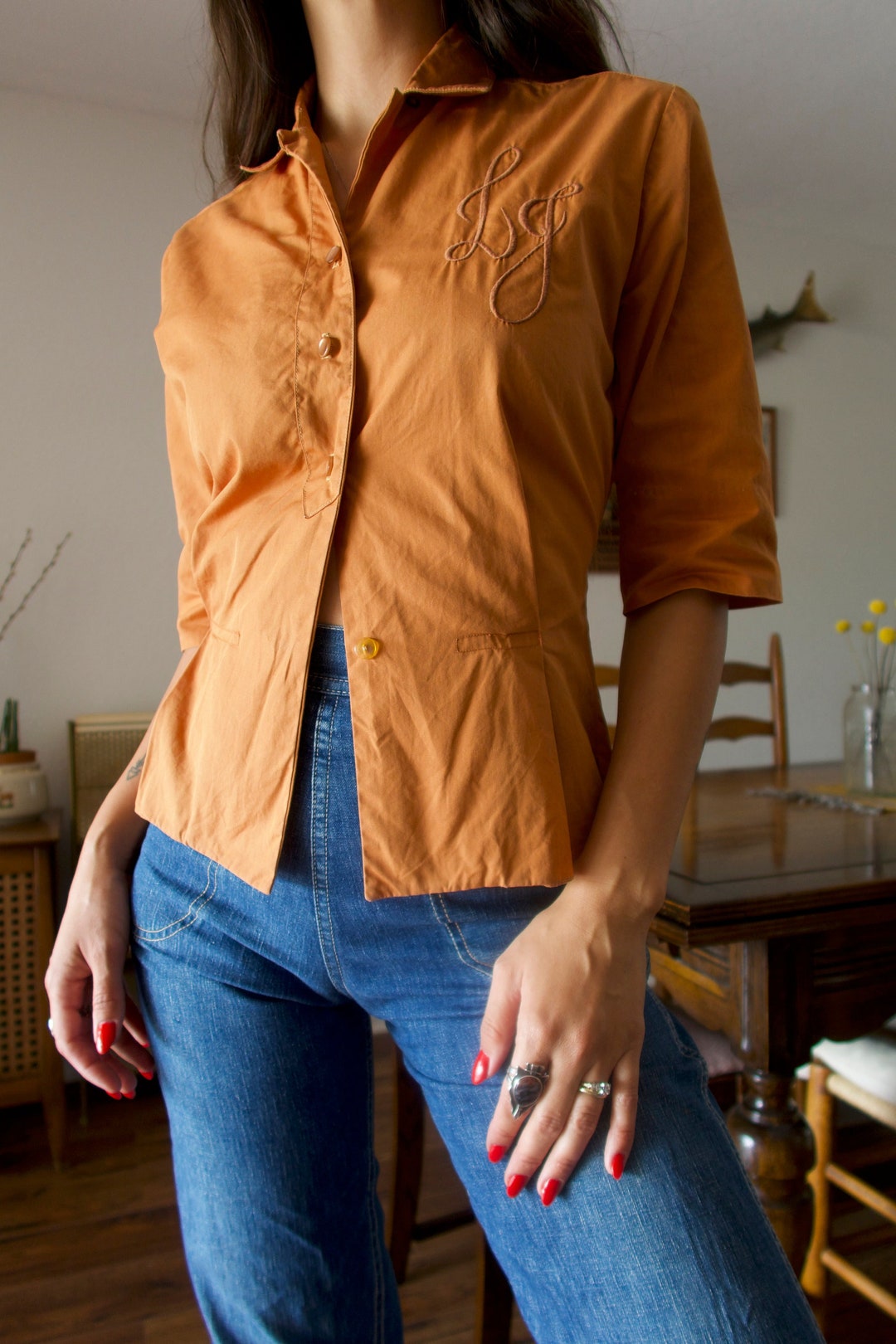 Vintage 40’s 50’s Miss Pat California Sanforized Rust Colored ...