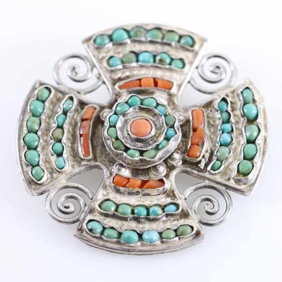 MATL Handcrafted Mexican Brooch Vintage Sterling Silver - Etsy