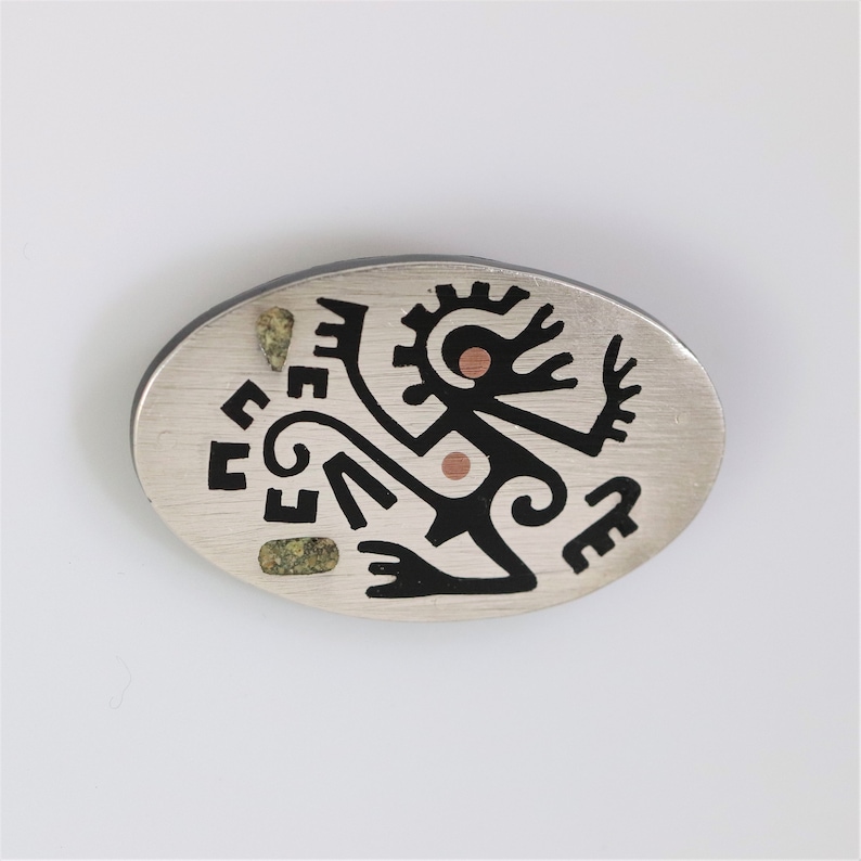 Taxco Aztec Monkey Brooch Vintage Sterling Silver Ozomatli - Etsy